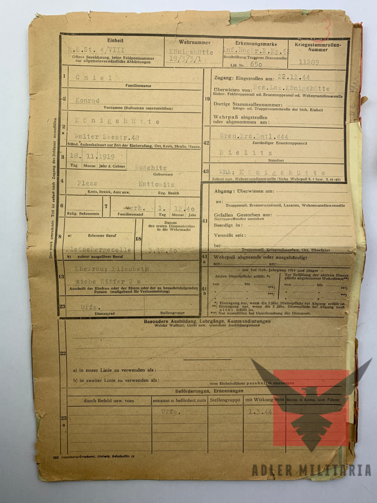 WW2 German Issue Map Case – With Contents – Gren Reg 406 – – Adler ...