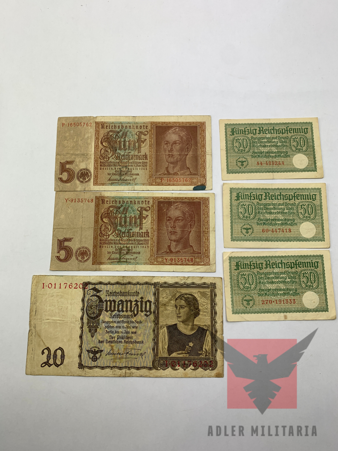 WW2 German Paper Money – Pocket Litter – Perfect for Display – Adler ...