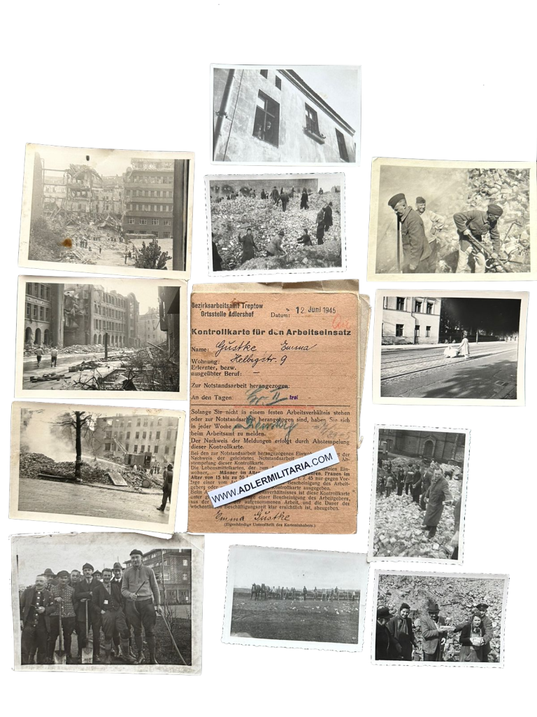 Tümmerfrau- Emma Gustke – Berlin 1945 – Rubble cleaner – Rare grouping ...