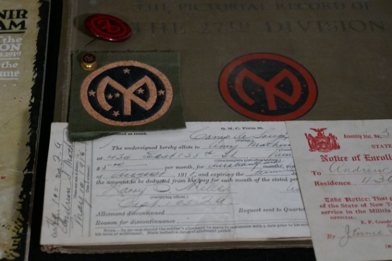 WWI US Army – 27th Infantry Grouping – PFC Andrew Mathews – HQ Co 105th ...