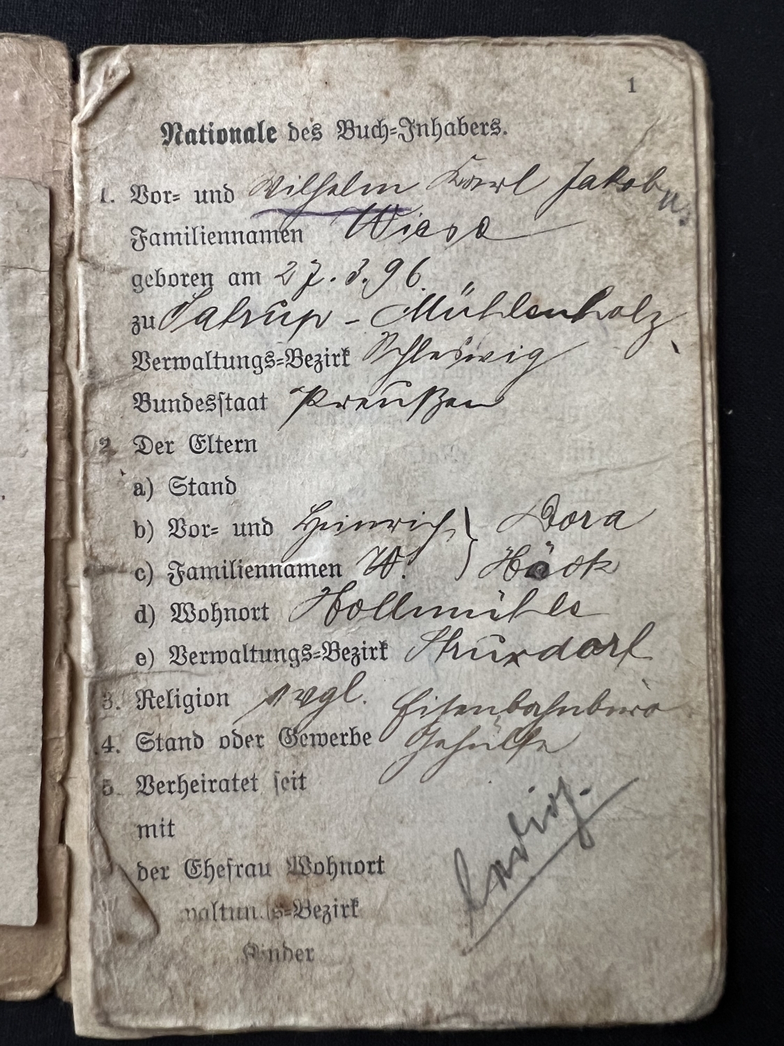 WW1 German Soldbuch and Feldpost – Musketier Wiese – Reserve Infanterie ...