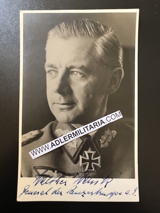 Post War Signed Knighscross Holder – General der Panzertruppe Walther ...