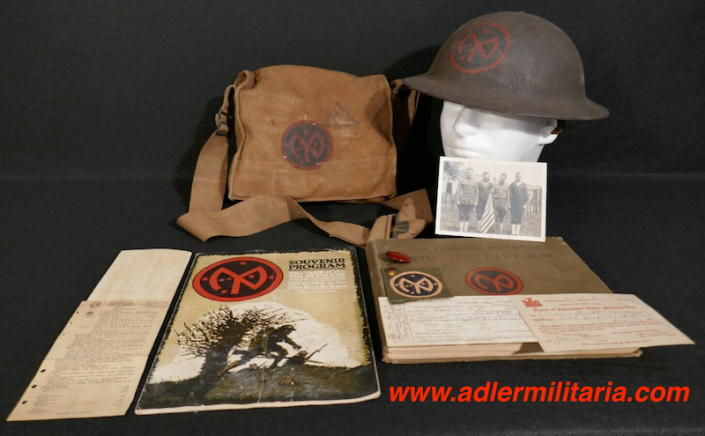 WWI US Army – 27th Infantry Grouping – PFC Andrew Mathews – HQ Co 105th ...