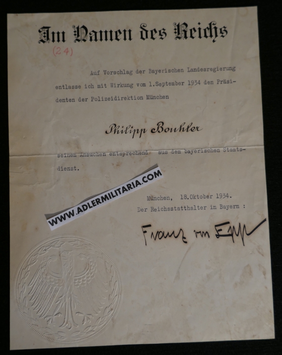 Pre WWII – Weimar Document – SS-Obergruppenführer Bouhler – Aktion T4 ...