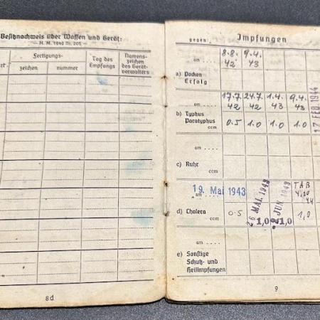 WWII German Army Soldbuch - Gefr Robert Zilterer - Jäger Regiment 228 ...