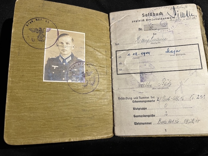 WWII German Wehrmacht Soldbuch – Major Walther Bätz – Beobachtungs ...