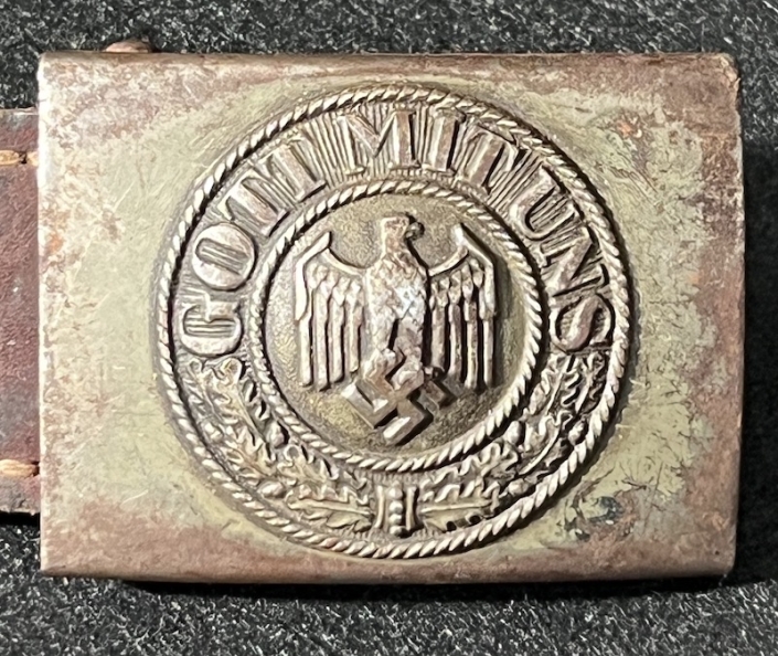 WWII German Army Buckle & Tab – IKA 40 – Jul Kremp 1940 Lüdenschied ...