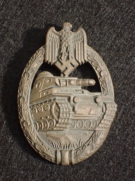 WWII German Wehrmacht / Waffen SS – Panzer Badge in Bronze – Unmarked ...