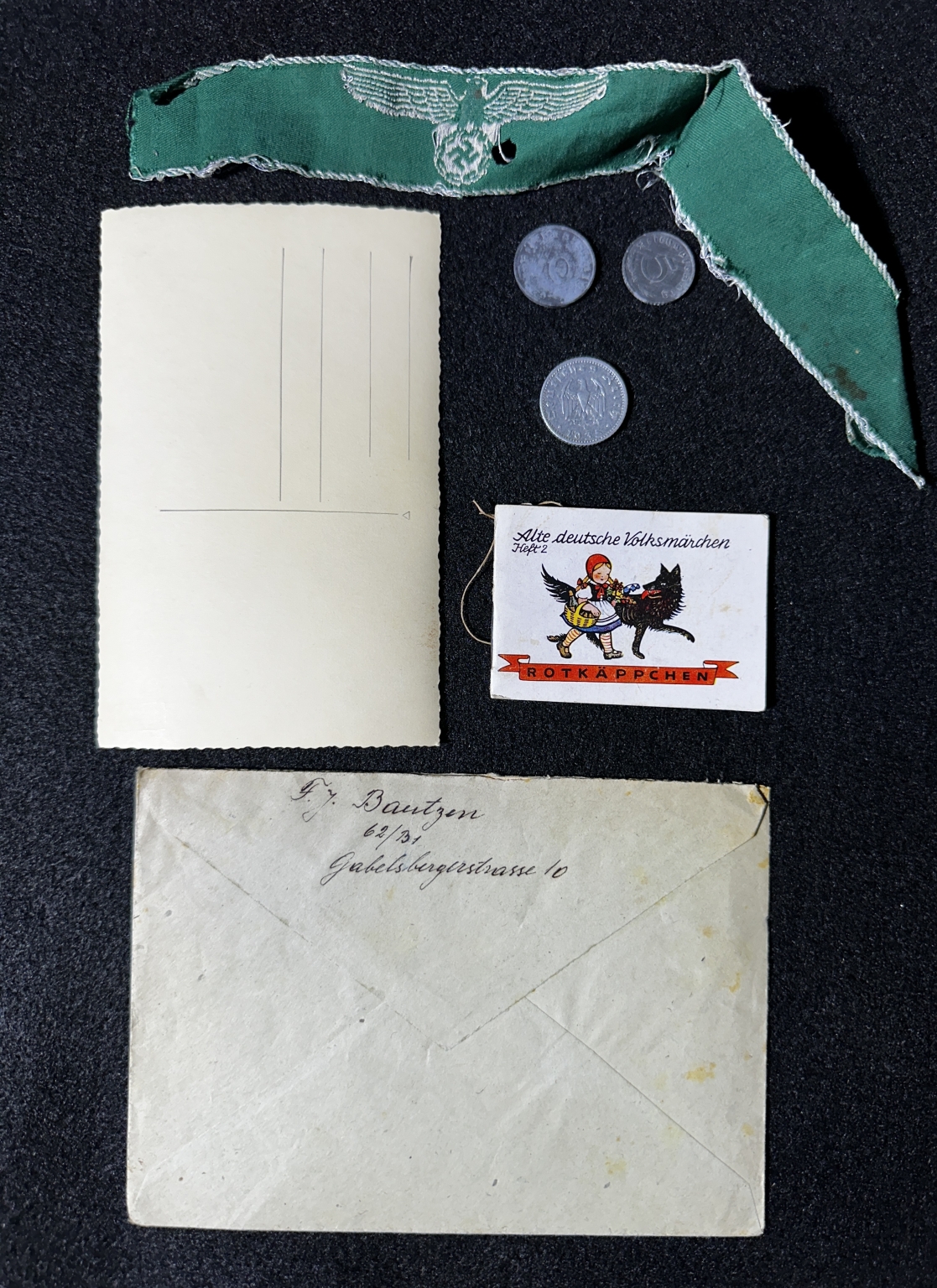 WWII German Lot Of Souvenirs – Bring Backs – OKH Map – Arm Band – Nazi ...