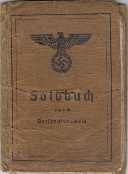 WWII German Army Soldbuch – Wehrmacht Leutnant Gersch – Berliner ...