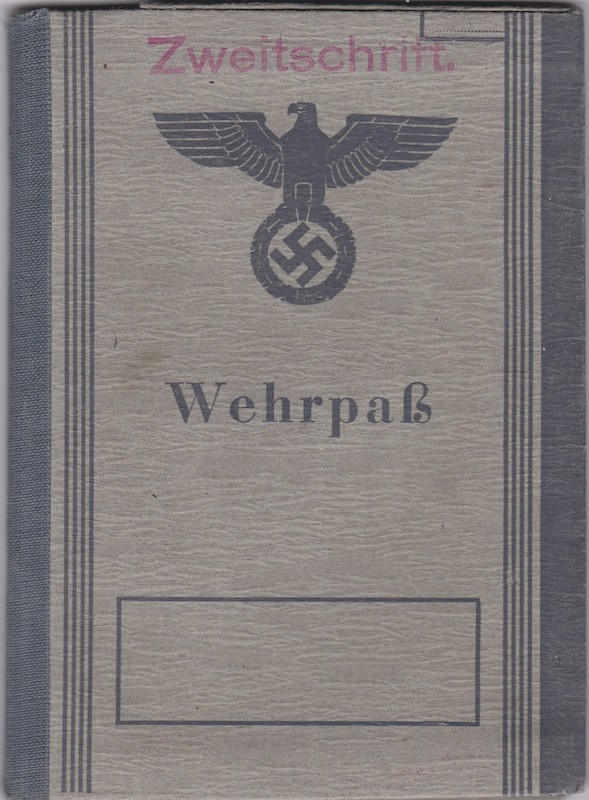 WWII German Wehrmacht Wehrpass ID – Unteroffizier Otto Gries – Panzer ...
